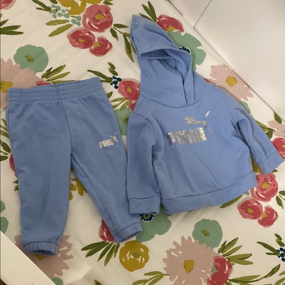 Puma | Matching Sets | Puma Blue Sweatpants Relaxed Fit Joggers | Poshmark